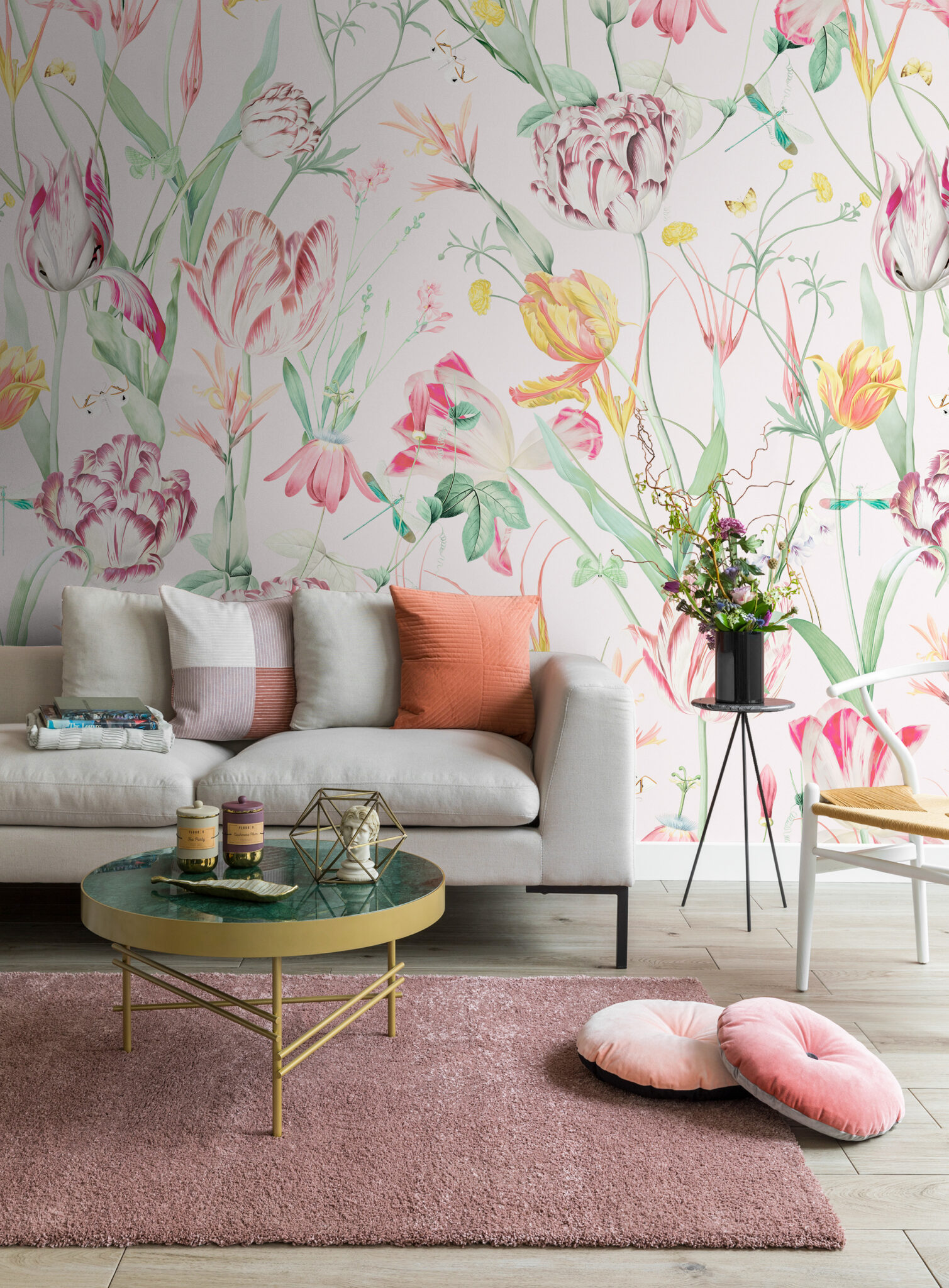 Lale Bahçesi Pano Duvar Kağıdı - Crystal Wallpaper | Adana Duvar Kağıdı